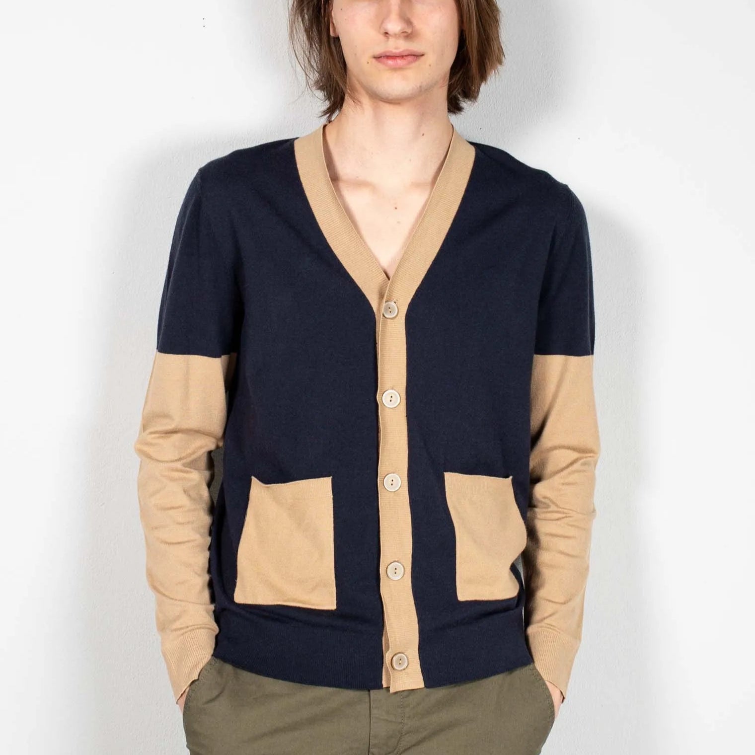 St. Moors Beige/Black Cardigan - Bag Of Brands